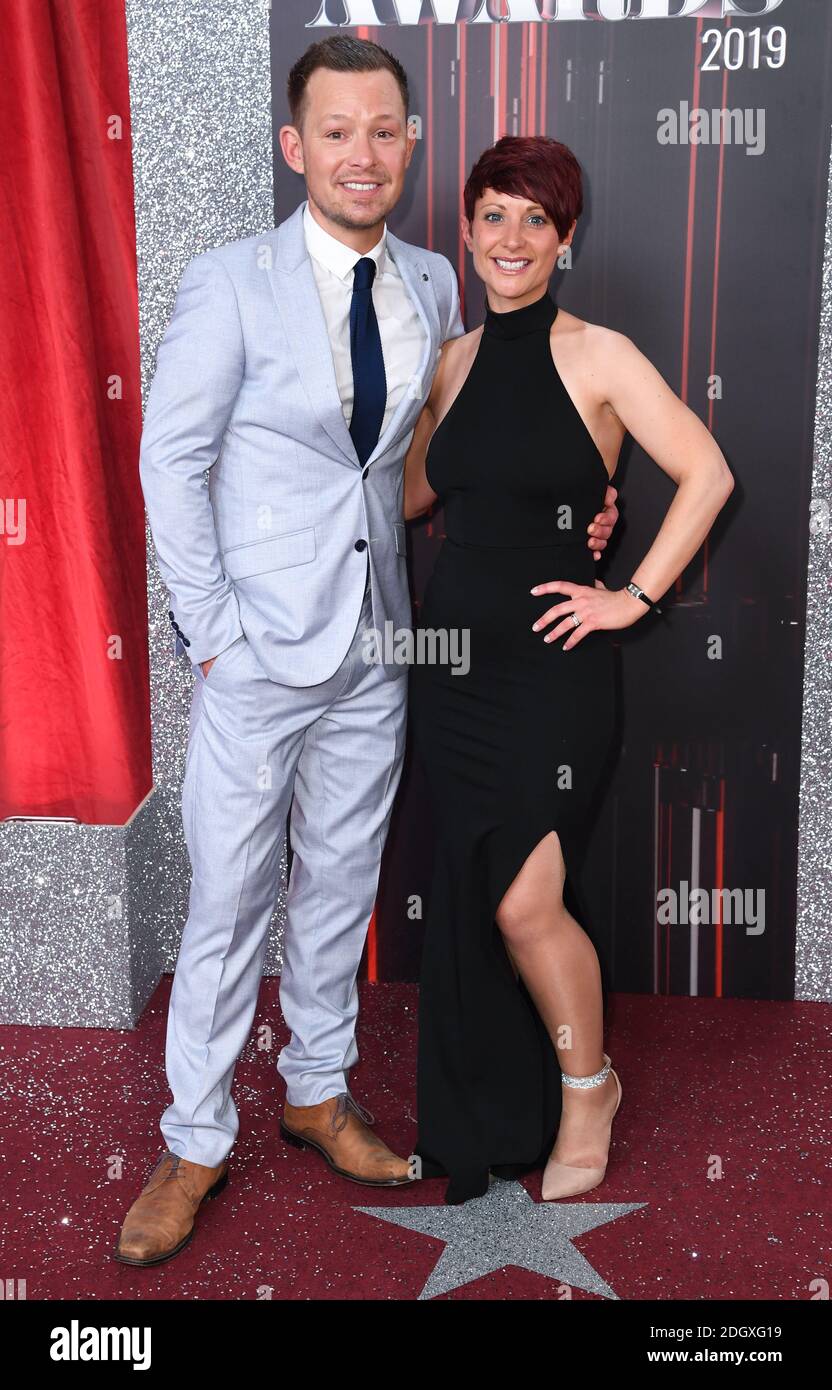 Adam Rickitt and Katy Fawcett attending the British Soap Awards 2019 ...