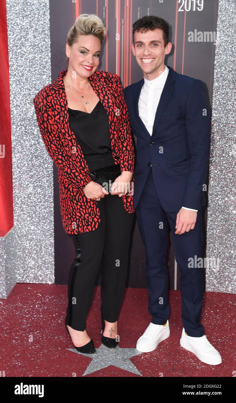 Tamara Wall and Luke Jerdy attending the British Soap Awards 2019 held ...