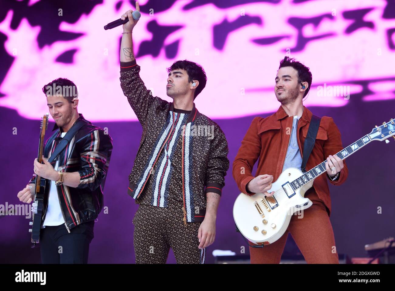 Jonas Brothers on stage during Capital's Summertime Ball. The world's ...