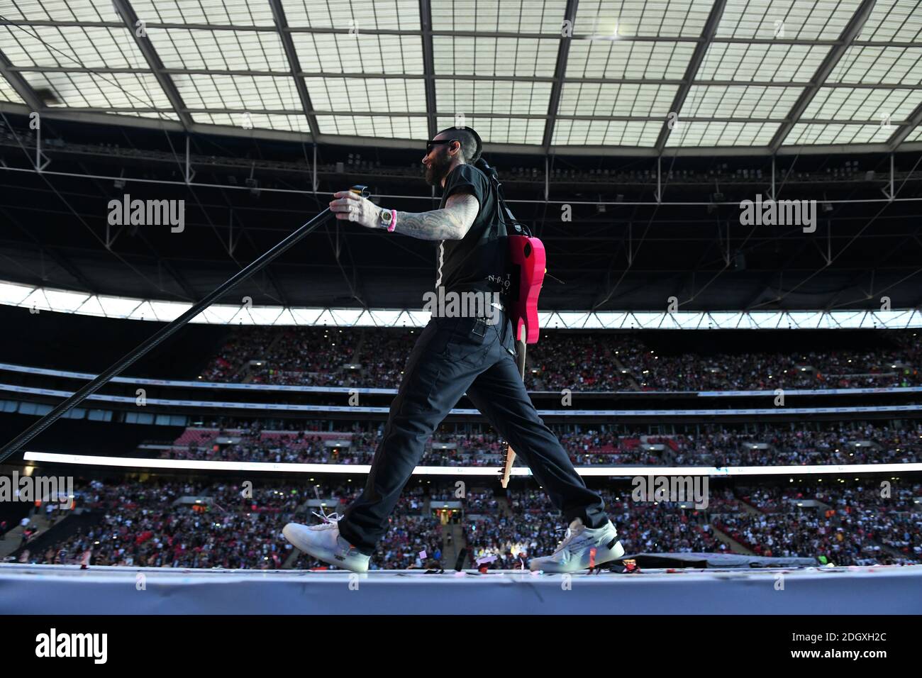 Maroon 5 on stage during Capital's Summertime Ball. The world's biggest ...