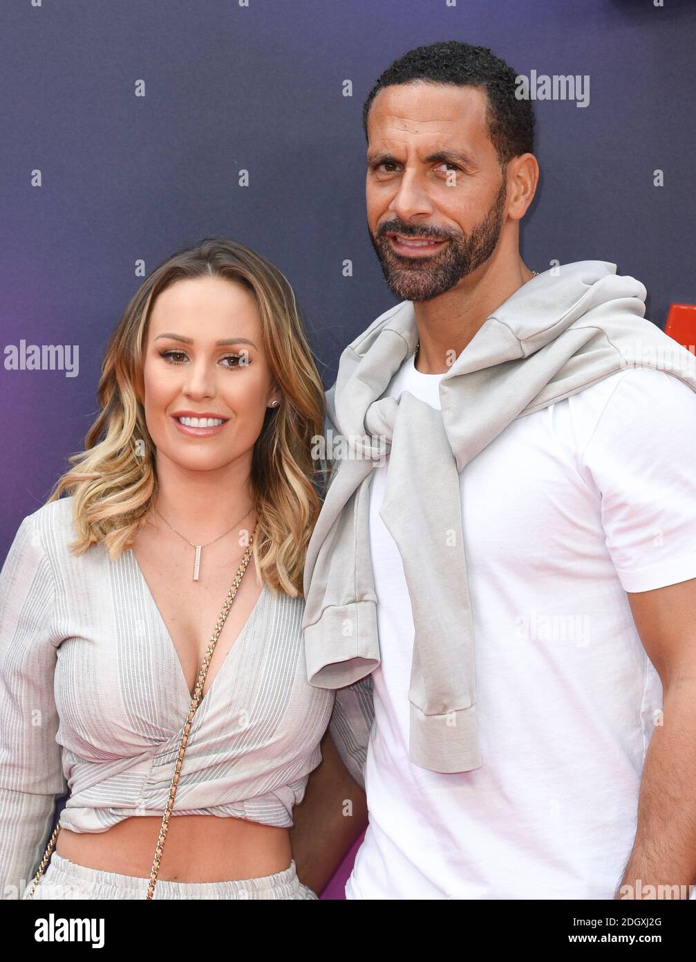 Katie Wright and Rio Ferdinand attending the Toy Story 4 Premiere at ...