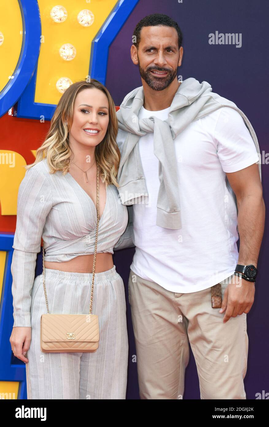Katie Wright and Rio Ferdinand attending the Toy Story 4 Premiere at ...