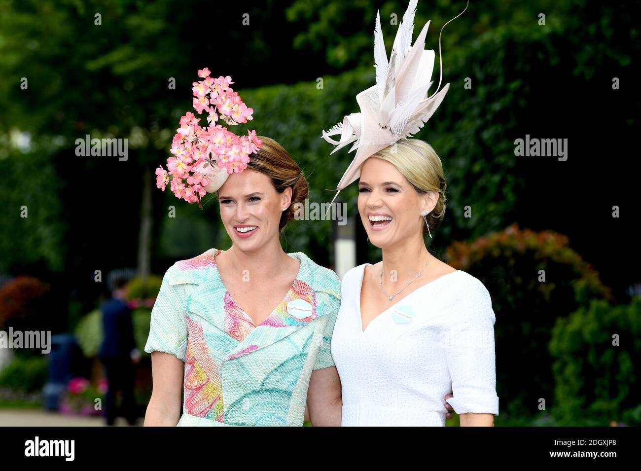 Francesca Cumani (left) and Charlotte Hawkins attending day two of ...