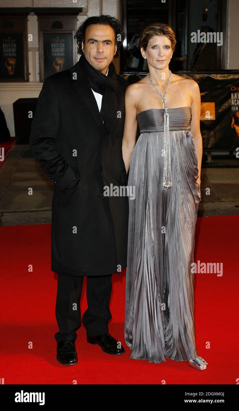 Alejandro Gonzalez and guest arriving for British Academy Film Awards ...
