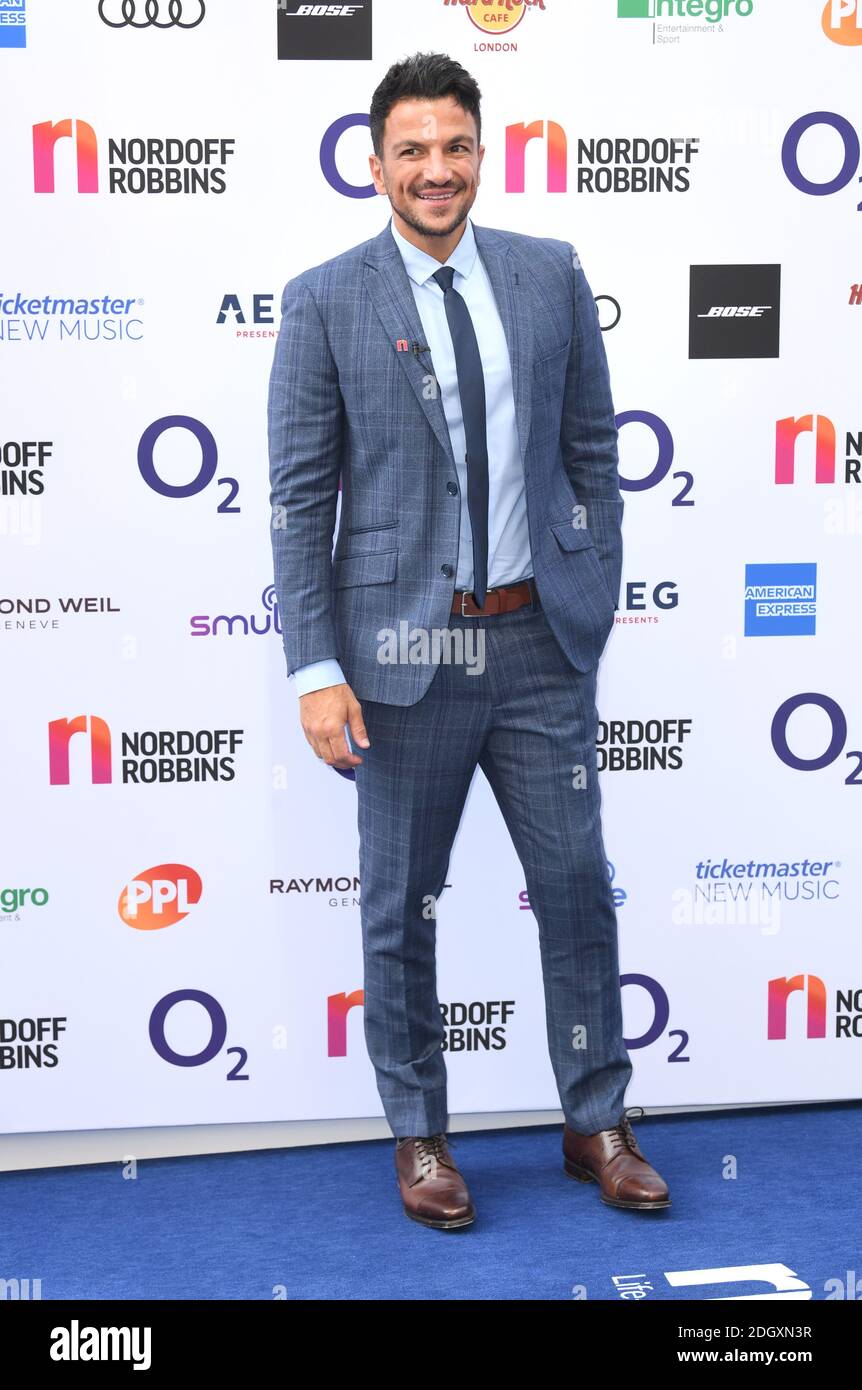 Peter Andre arriving at the Nordoff Robbins Silver Clef Awards ...