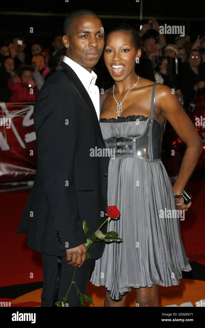 Jamelia and boyfriend arriving at the 2007 Brit Awards, Earls Court ...