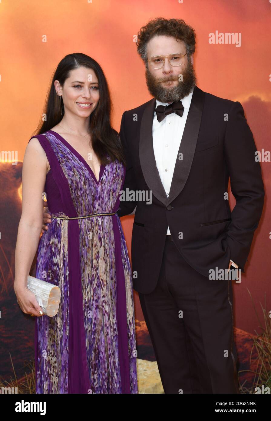 Seth Rogen and wife Lauren Miller at the European Premiere of The Lion ...