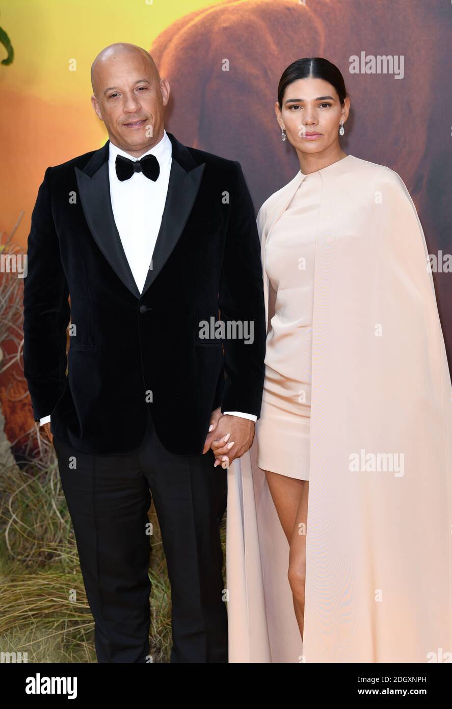 Vin Diesel and wife Paloma Jimenez at the European Premiere of The Lion ...