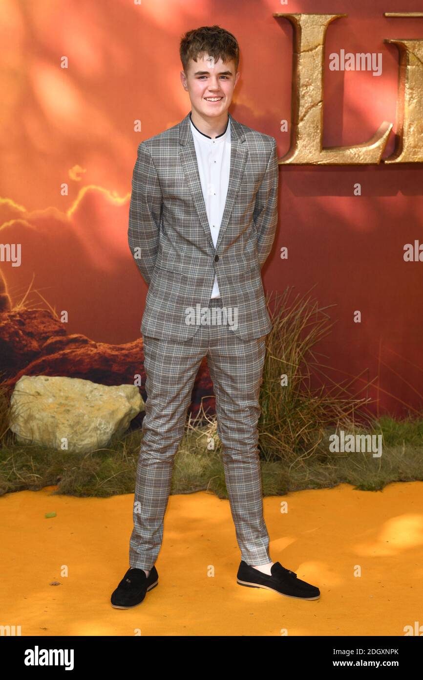 Alex Mann at the European Premiere of The Lion King, Odeon Cinema ...