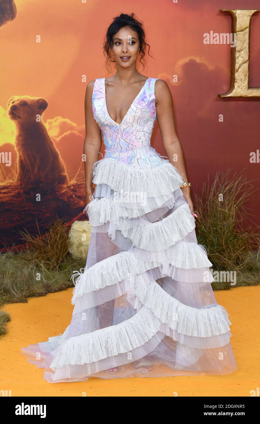 Maya Jama arriving at the European Premiere of The Lion King, Odeon ...