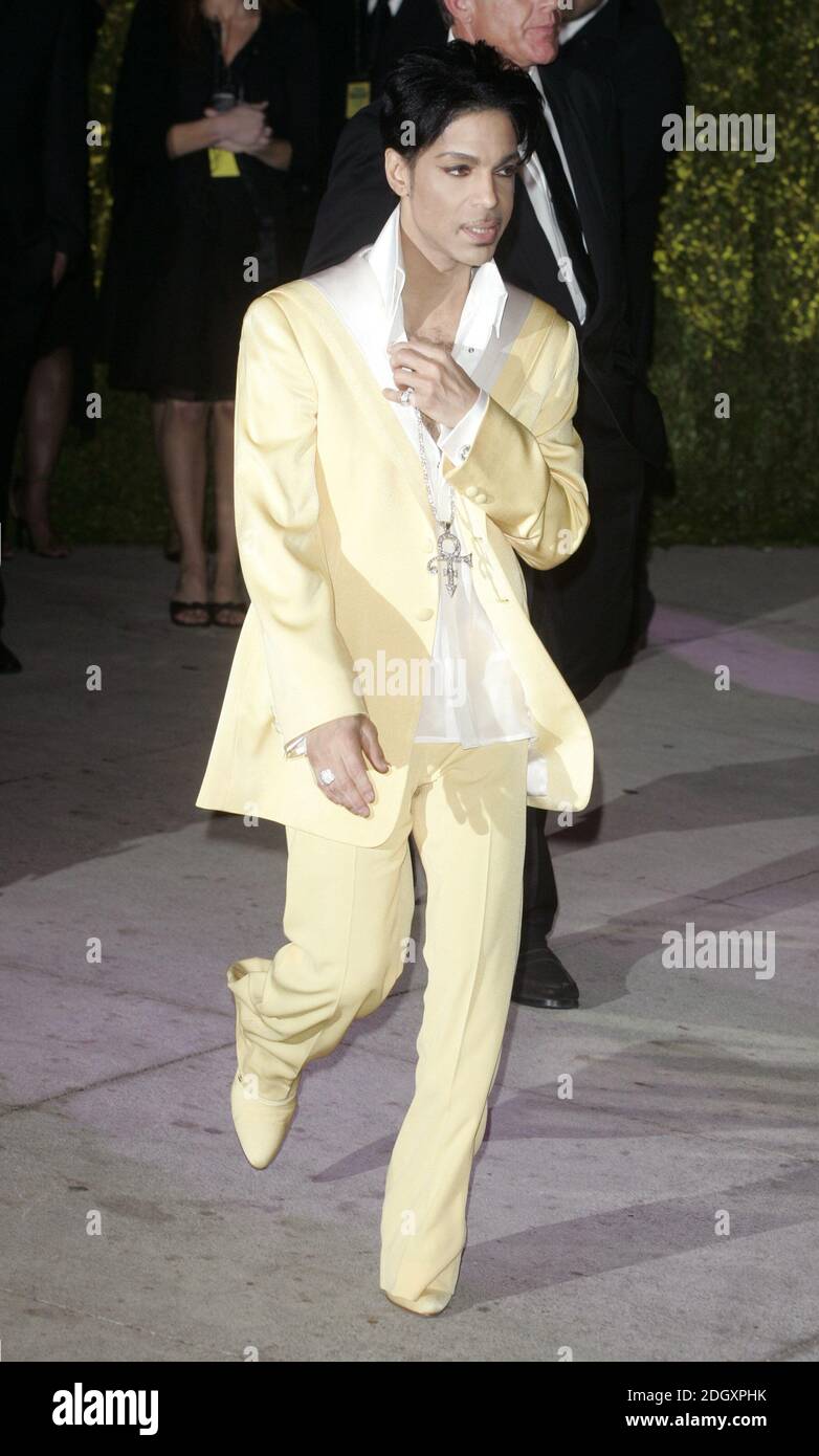 Prince attending the Vanity Fair Party Oscar Party, Los Angeles on 25 ...