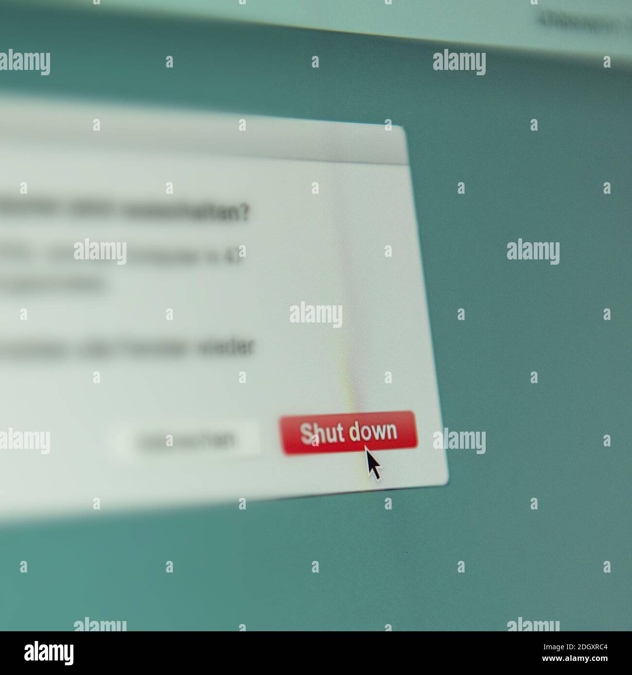 Shut down button hi-res stock photography and images - Alamy