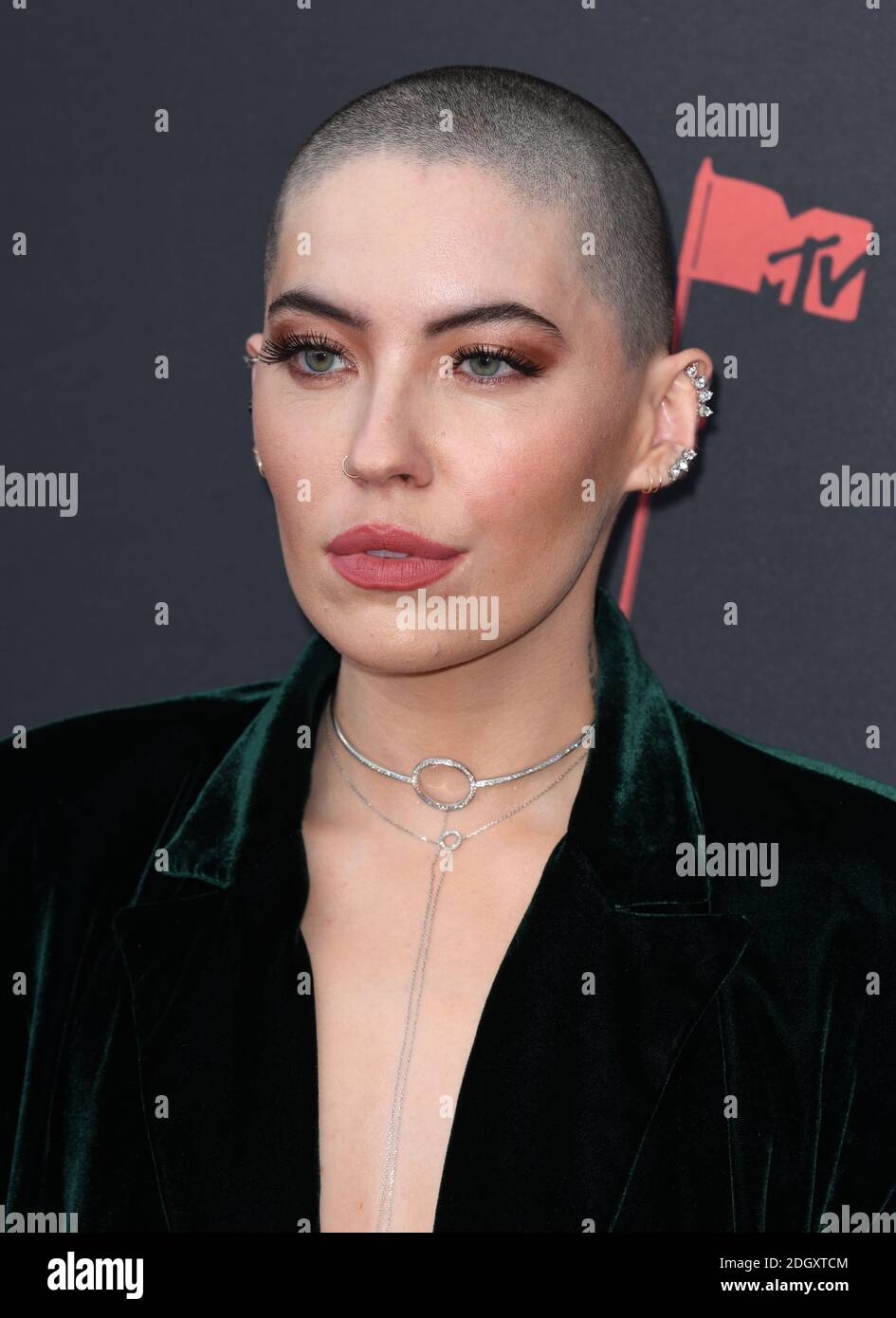 Sarah Grace McLaughlin, aka Bishop Briggs arriving at the MTV Video ...