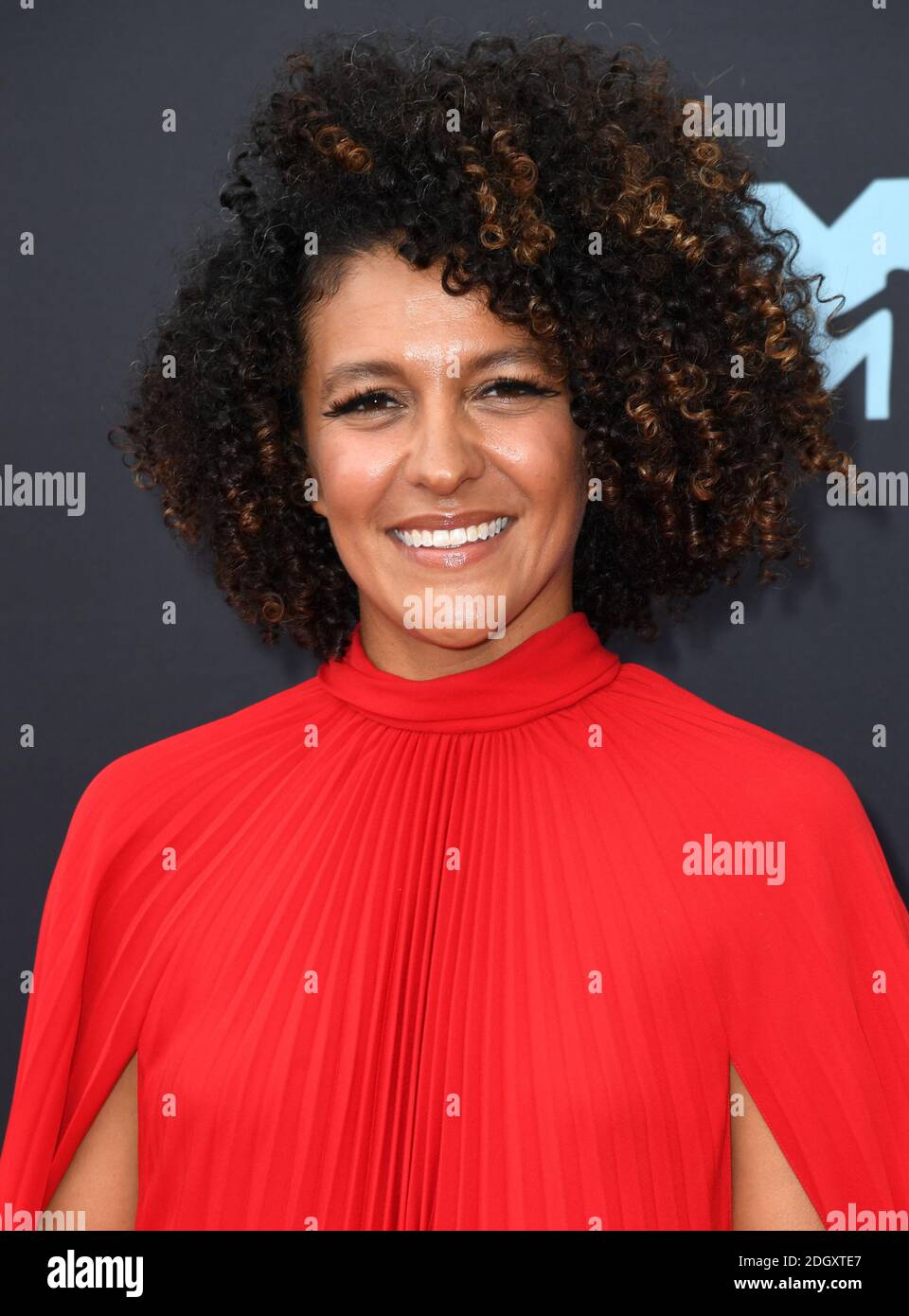 Maya Taylor arriving at the MTV Video Music Awards 2019, held at the ...