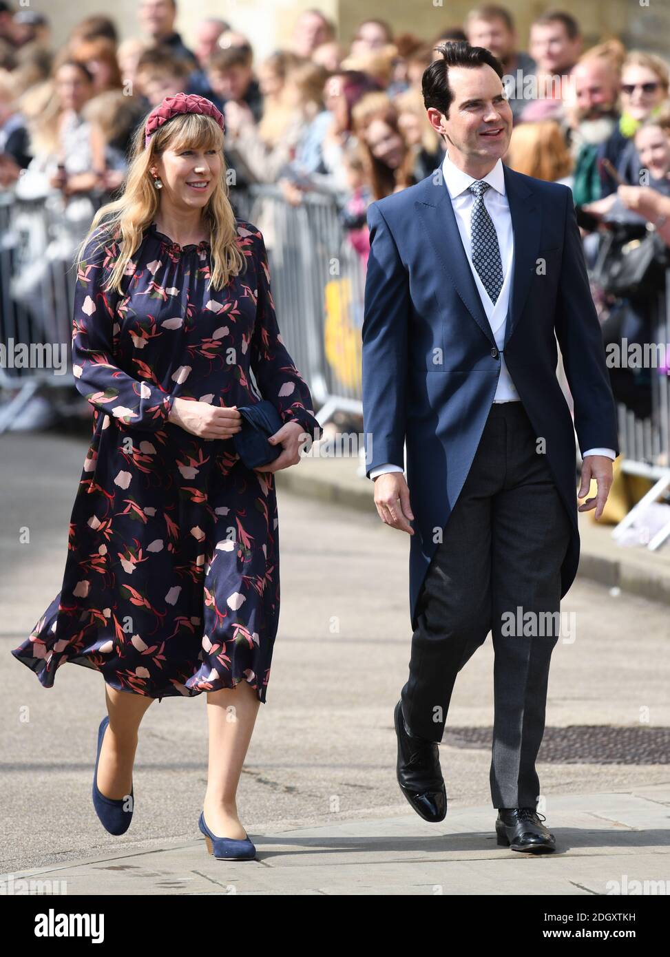 Jimmy Carr and Karoline Copping arriving at the wedding of Ellie ...