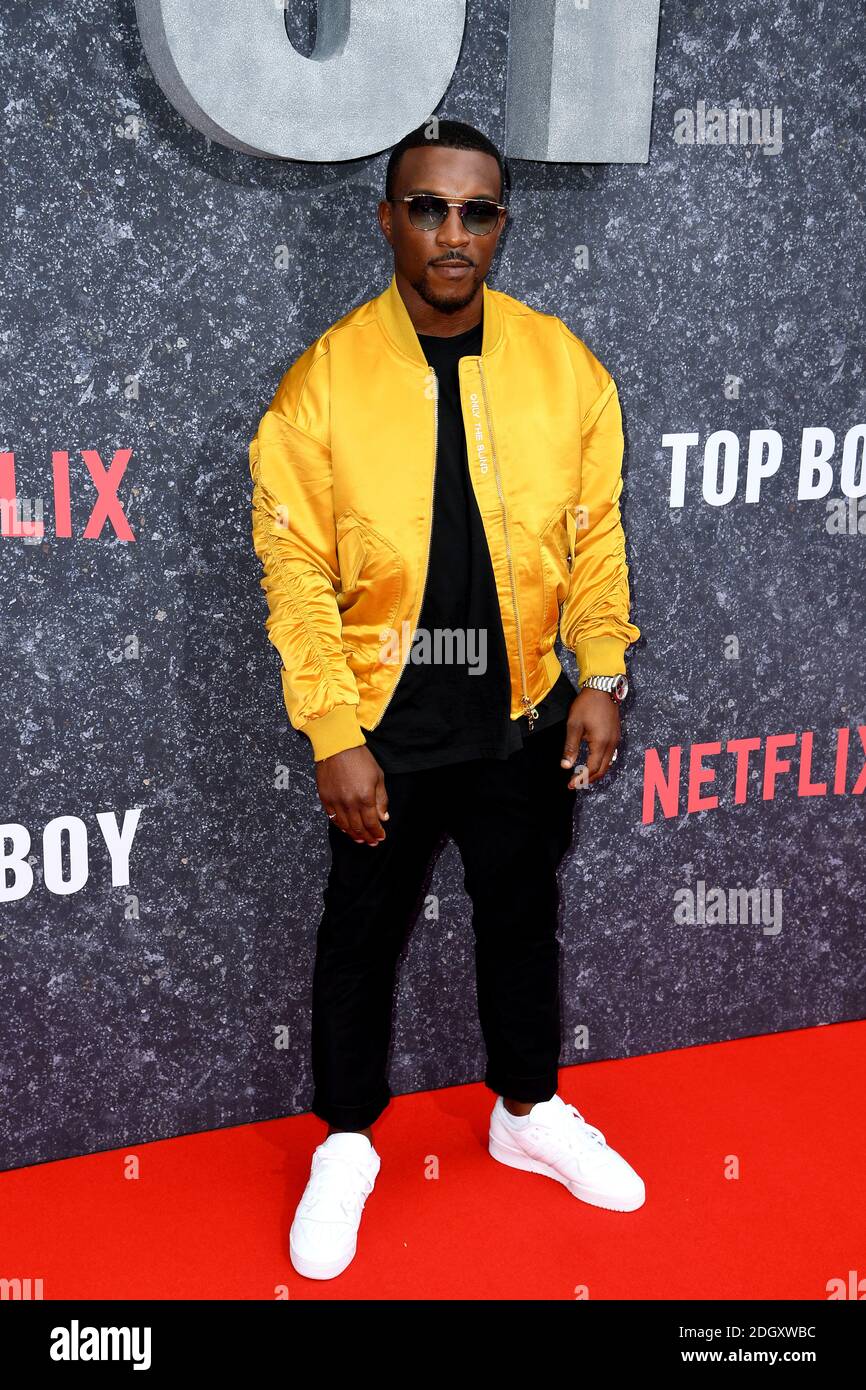 Ashley Walters attending the UK premiere of Top Boy at the Hackney ...