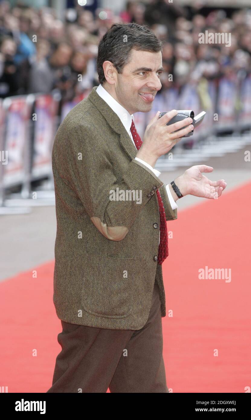 Rowan Atkinson arriving at the UK Premiere of Mr Bean's Holiday, Odeon ...