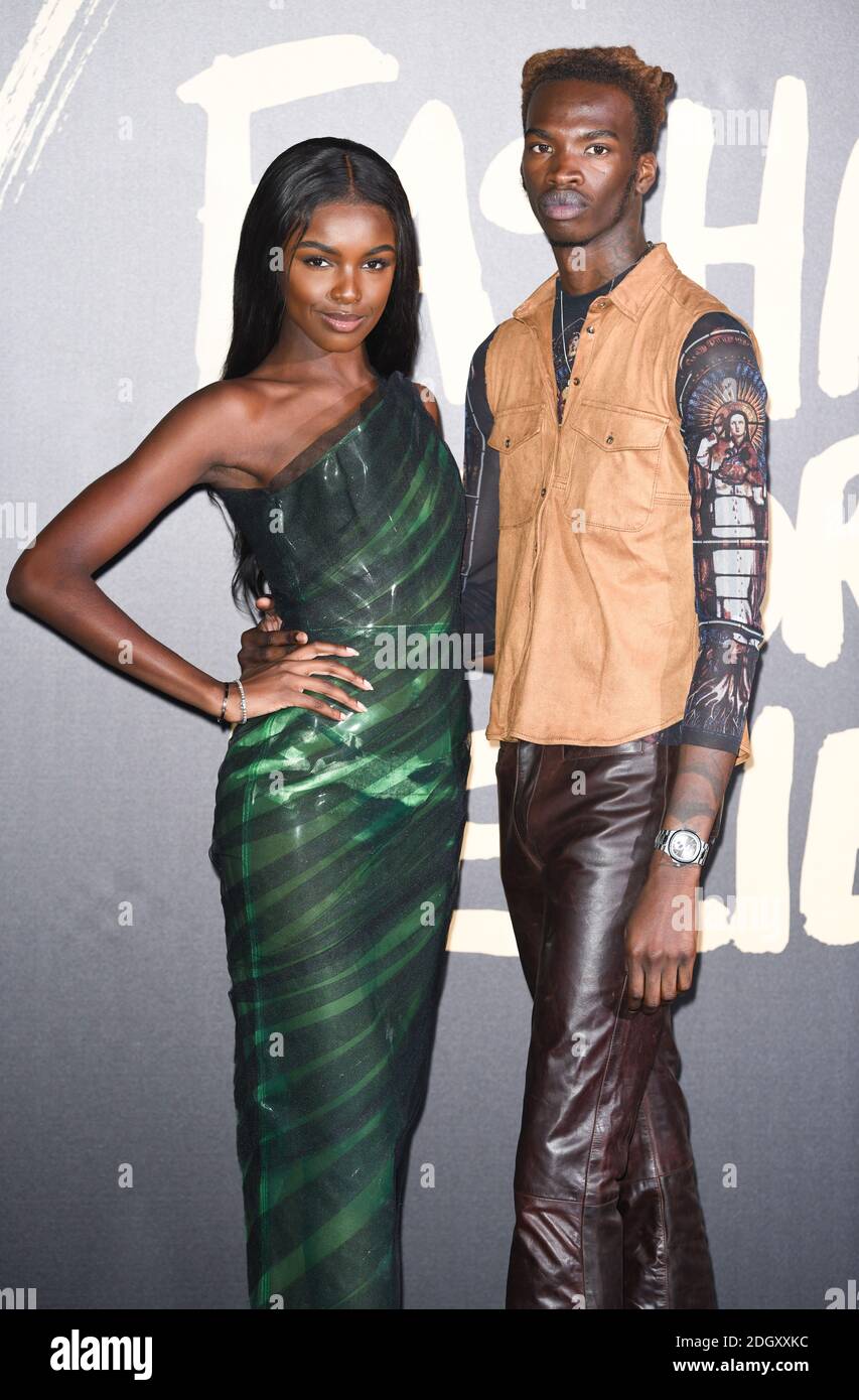 Leomie Anderson and Lancey Foux arriving on the red carpet for Naomi ...