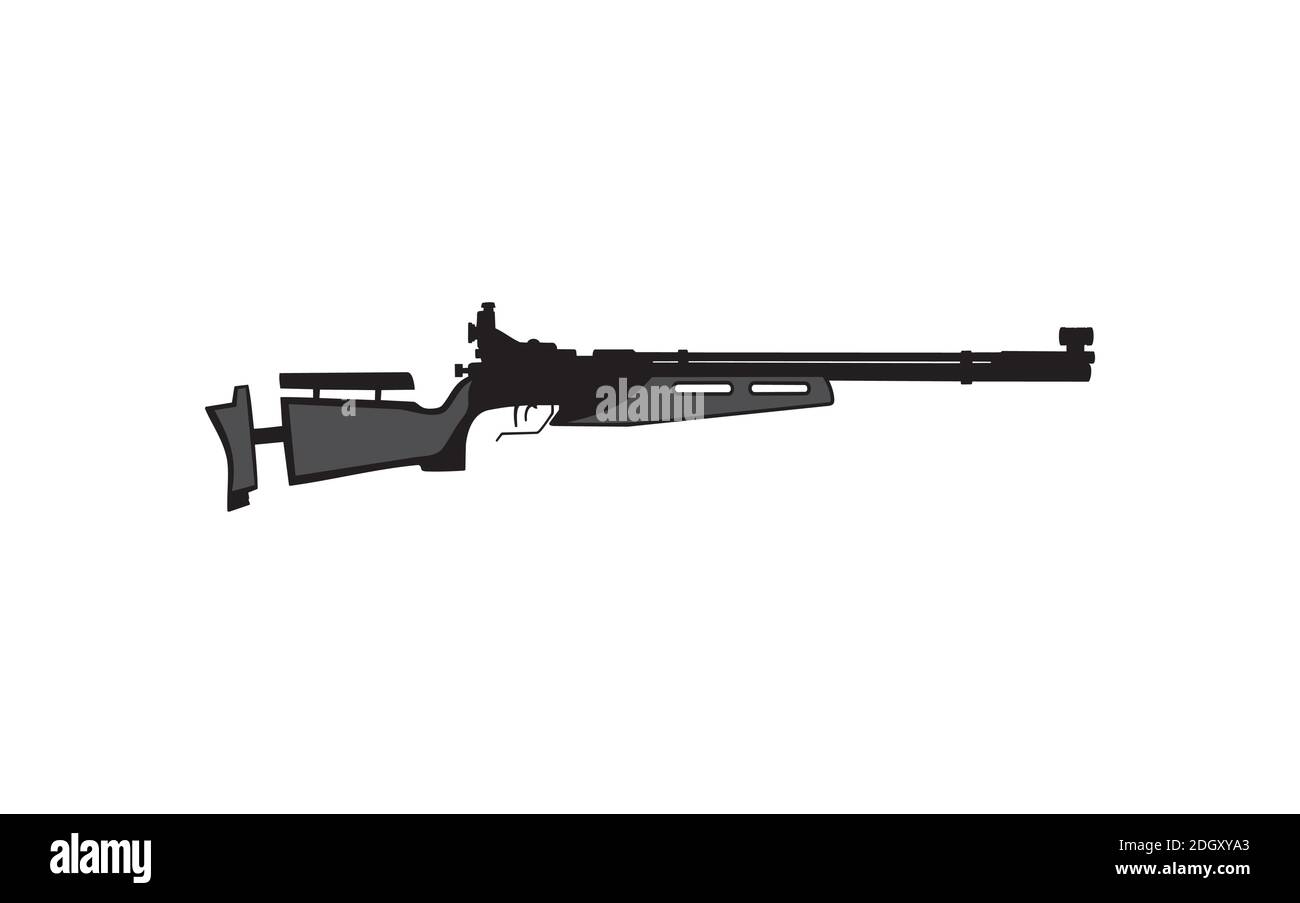 Silhouette of air rifle weapon design illustration Stock Vector Image ...