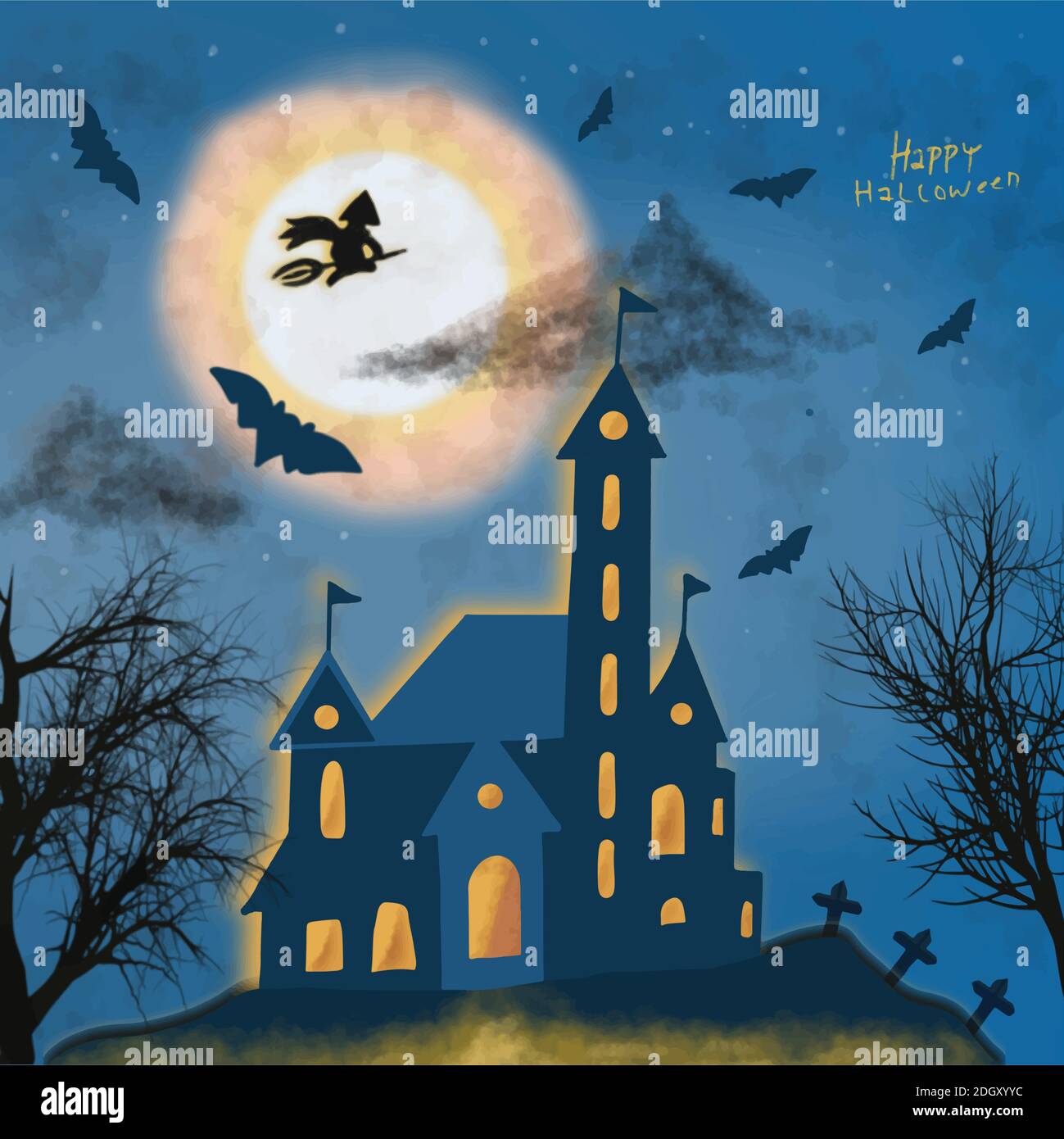 Old room on abandoned Stock Vector Images - Alamy