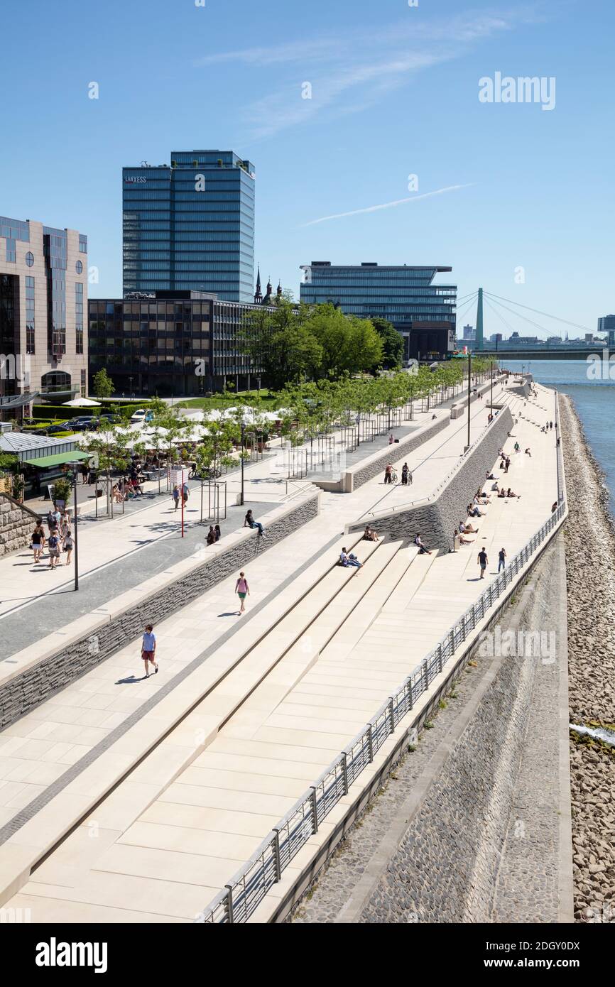 Promenade At The Rhine River, Cologne Stock Photo - Alamy