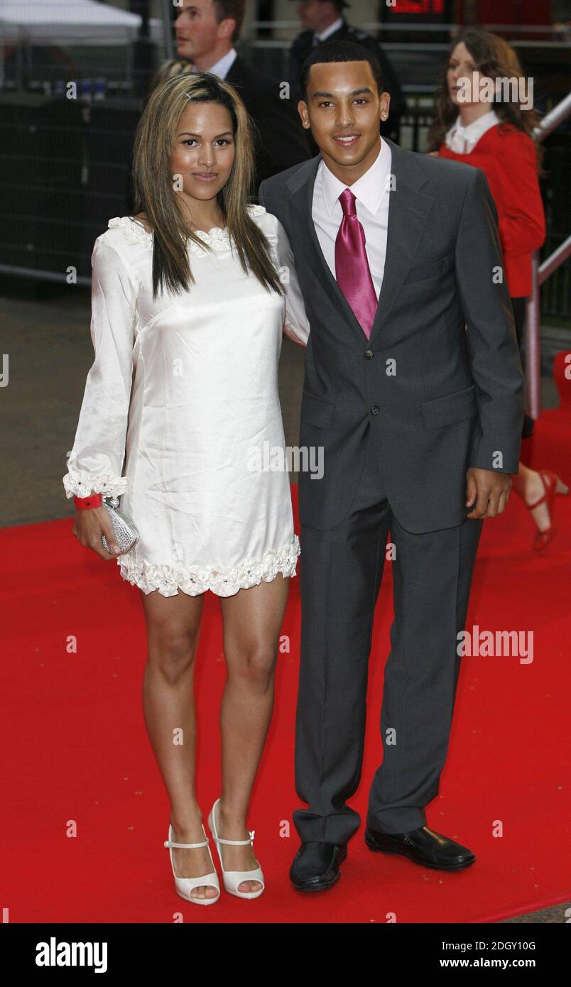 Theo Wallcott and sister attending the film premiere of Spiderman 3 at ...