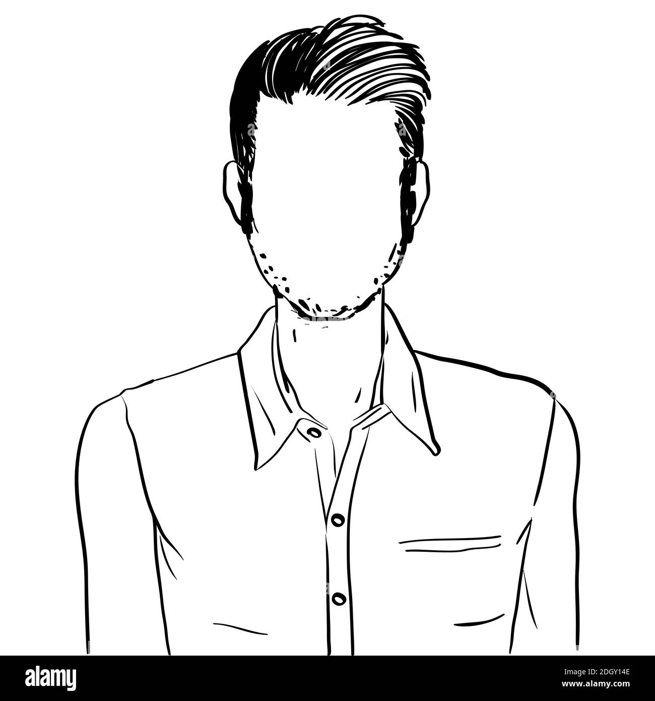 Cartoon man male avatar design Black and White Stock Photos & Images ...