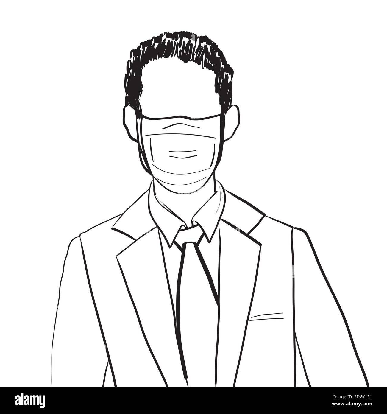 Cartoon head young man faceless Cut Out Stock Images & Pictures - Alamy