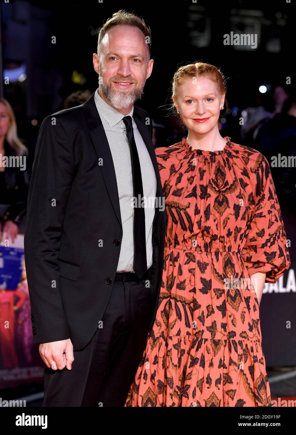 Nathan Johnson and guest attending the European Premiere of Knives Out ...