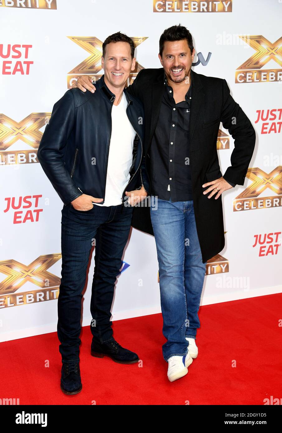 Brendan Cole (left) and Jeremy Edwards during the X Factor Celebrity ...