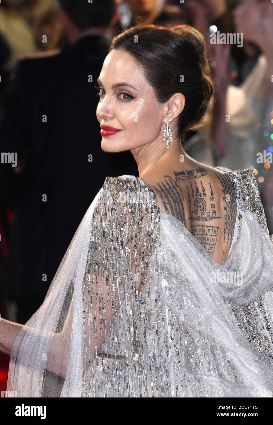 Angelina Jolie attending the European premiere of Maleficent: Mistress ...