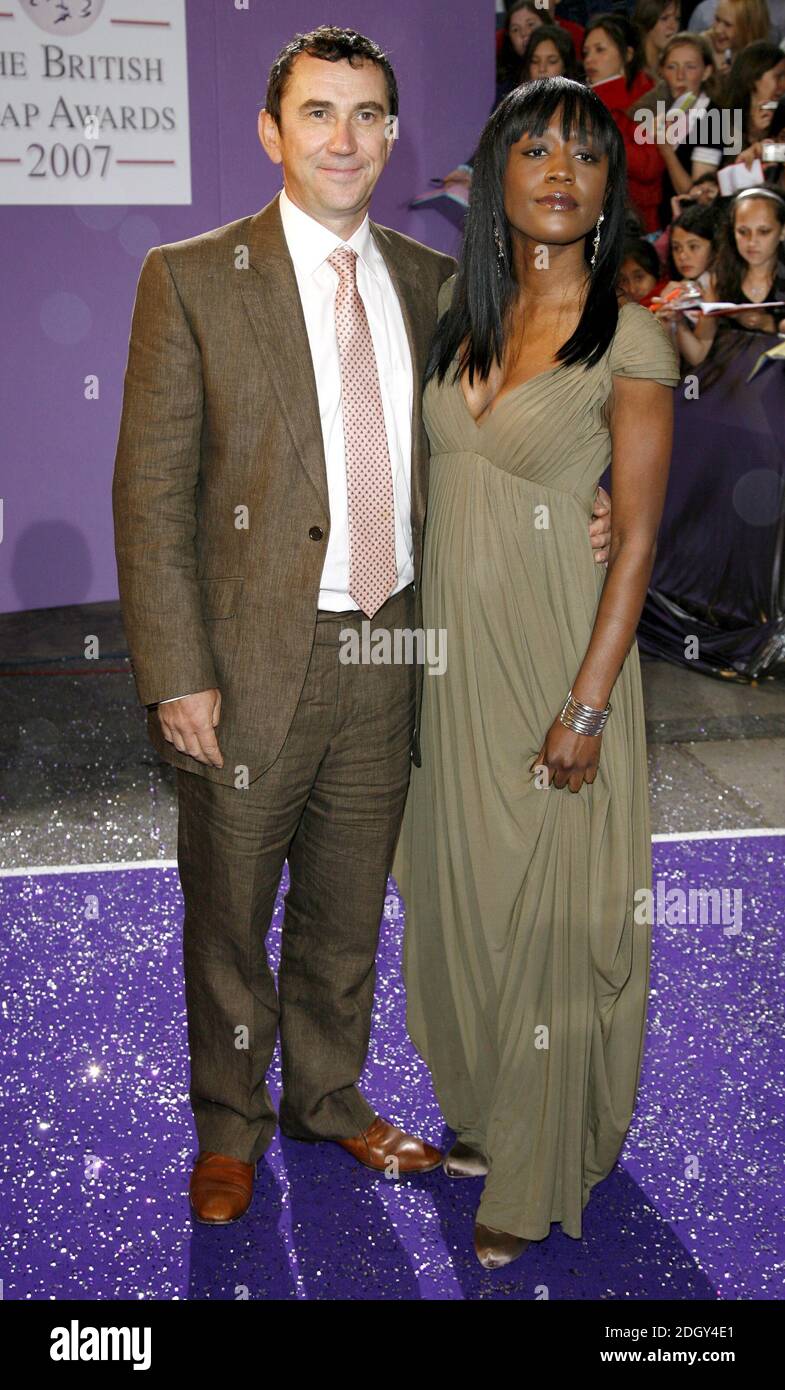 EastEnders actor Phil Daniels and Diane Parish arriving for the British ...