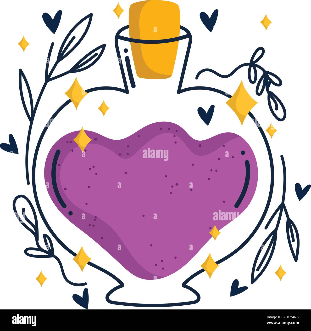 magic bottle potion elixir fantasy cartoon vector illustration Stock ...