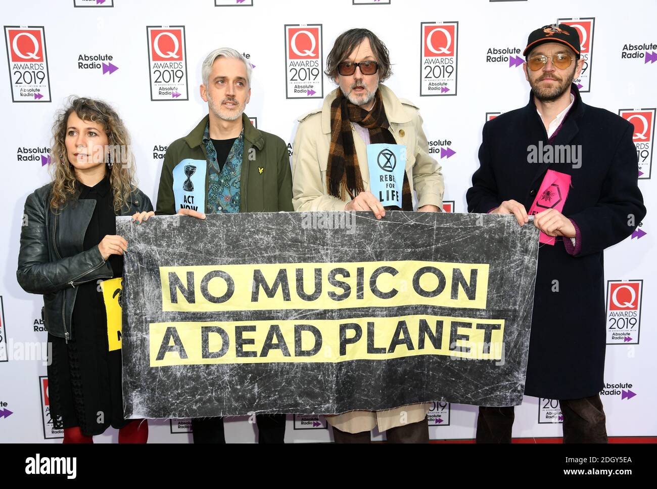Jarvis Cocker (centre right) and Jason Buckle (right) during the Q ...