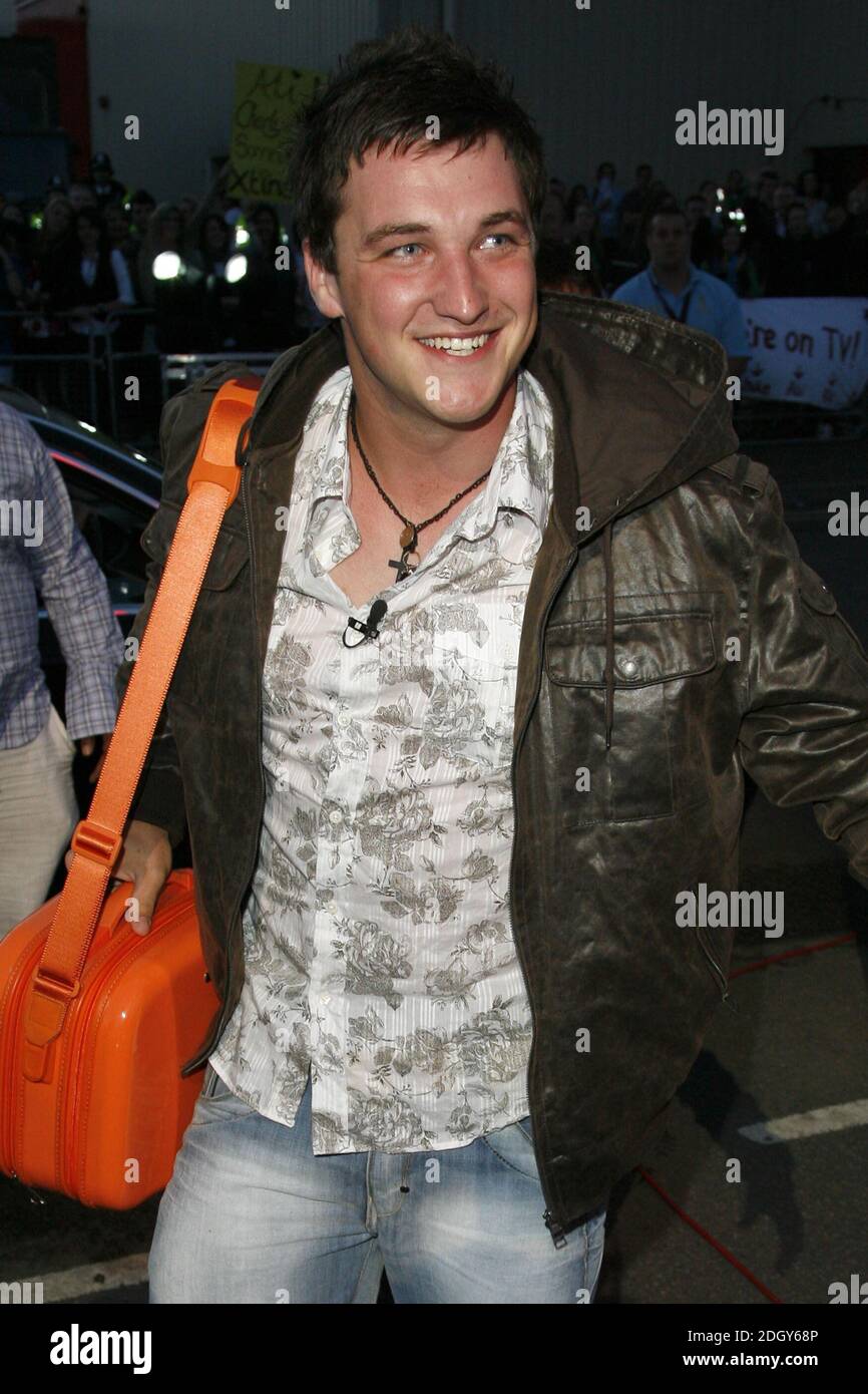 Liam arrives to enter the Big Brother house at Elstree Studios ...