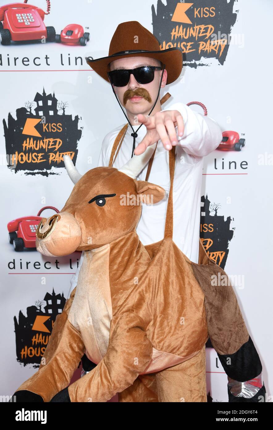 Aitch arriving at the Kiss Haunted House Party, SSE Arena, Wembley ...