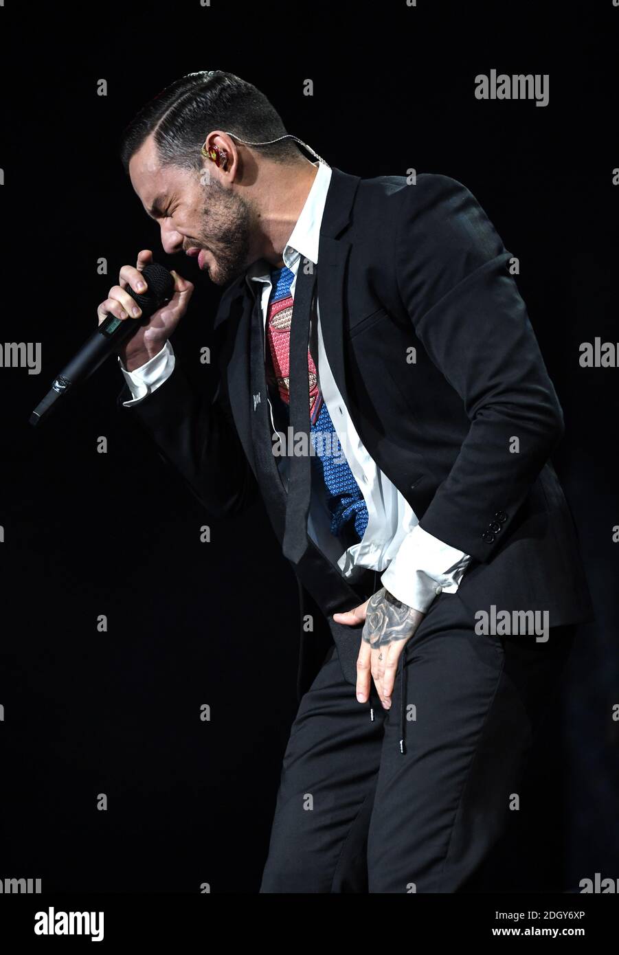 Liam Payne performing at the Kiss Haunted House Party, SSE Arena ...