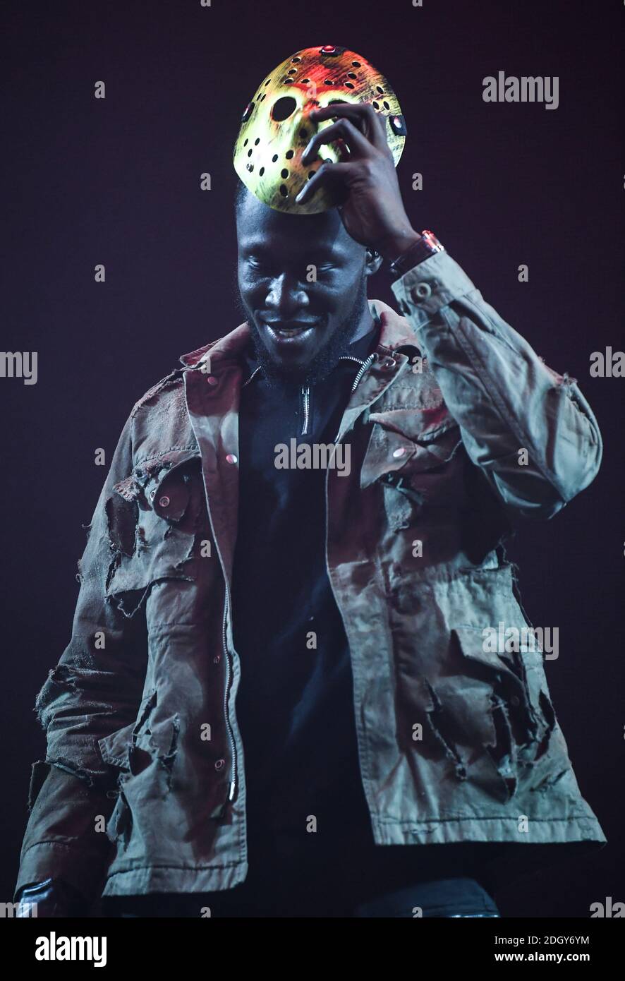 Stormzy performing at the Kiss Haunted House Party, SSE Arena, Wembley ...