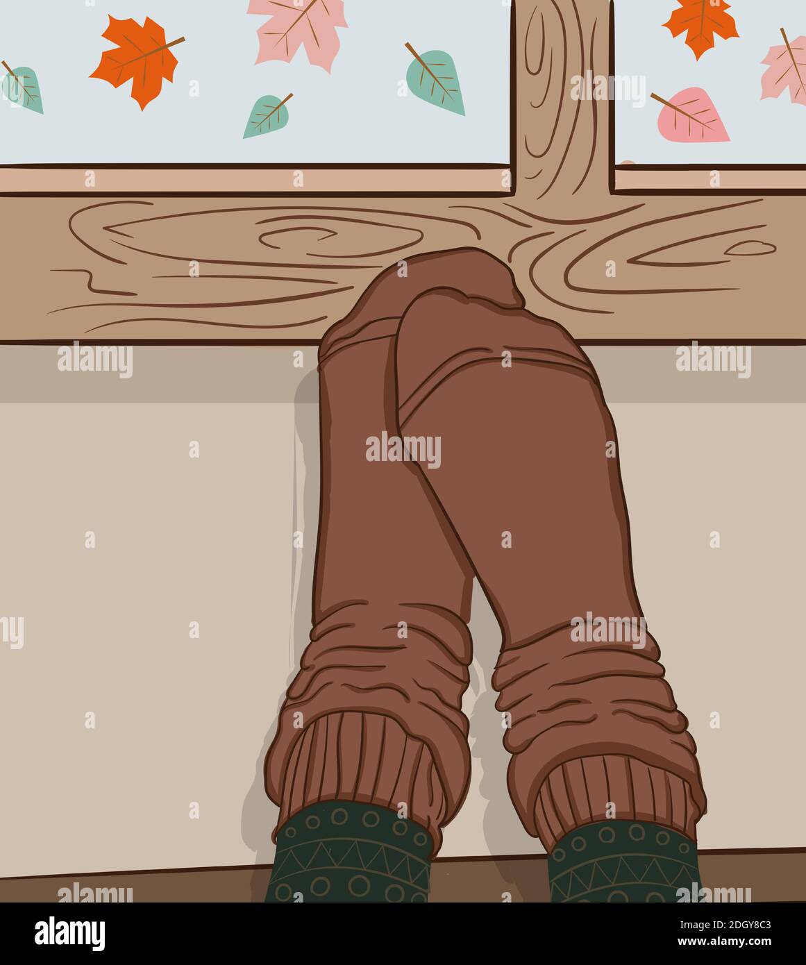 Chilling feet Stock Vector Images - Alamy