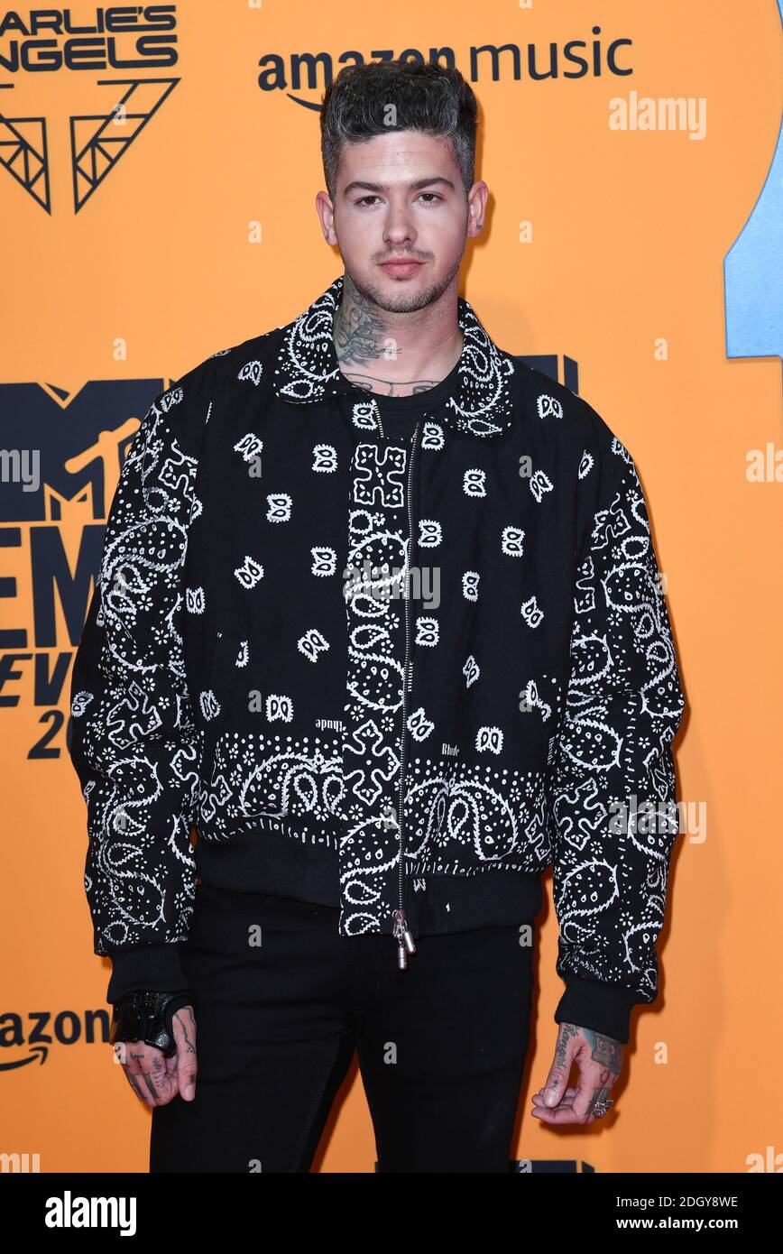 Travis Mills attending the MTV Europe Music Awards 2019, held at the ...