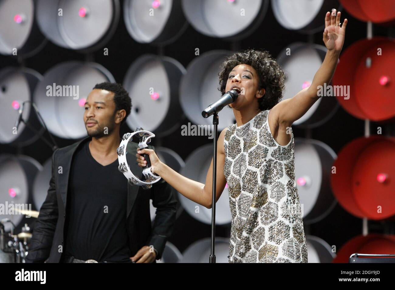 Corinne Bailey Rae live at the Live Earth London Concert, Wembley ...