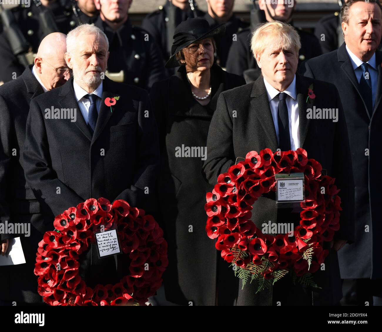Jeremy Corbyn and Boris Johnson attending the National Service of ...