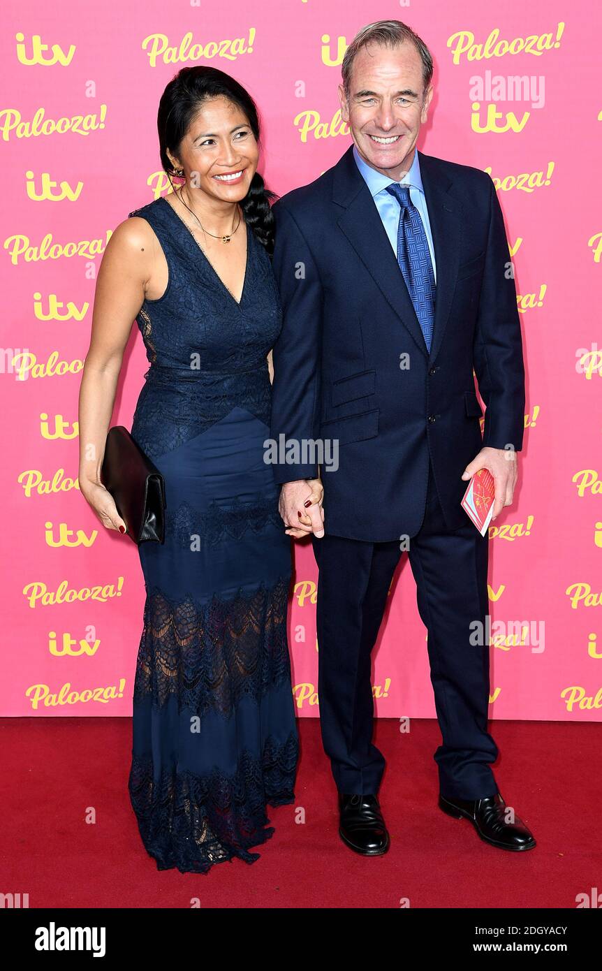Zoila Short Left And Robson Green Attending The Itv Palooza Held At The Royal Festival Hall