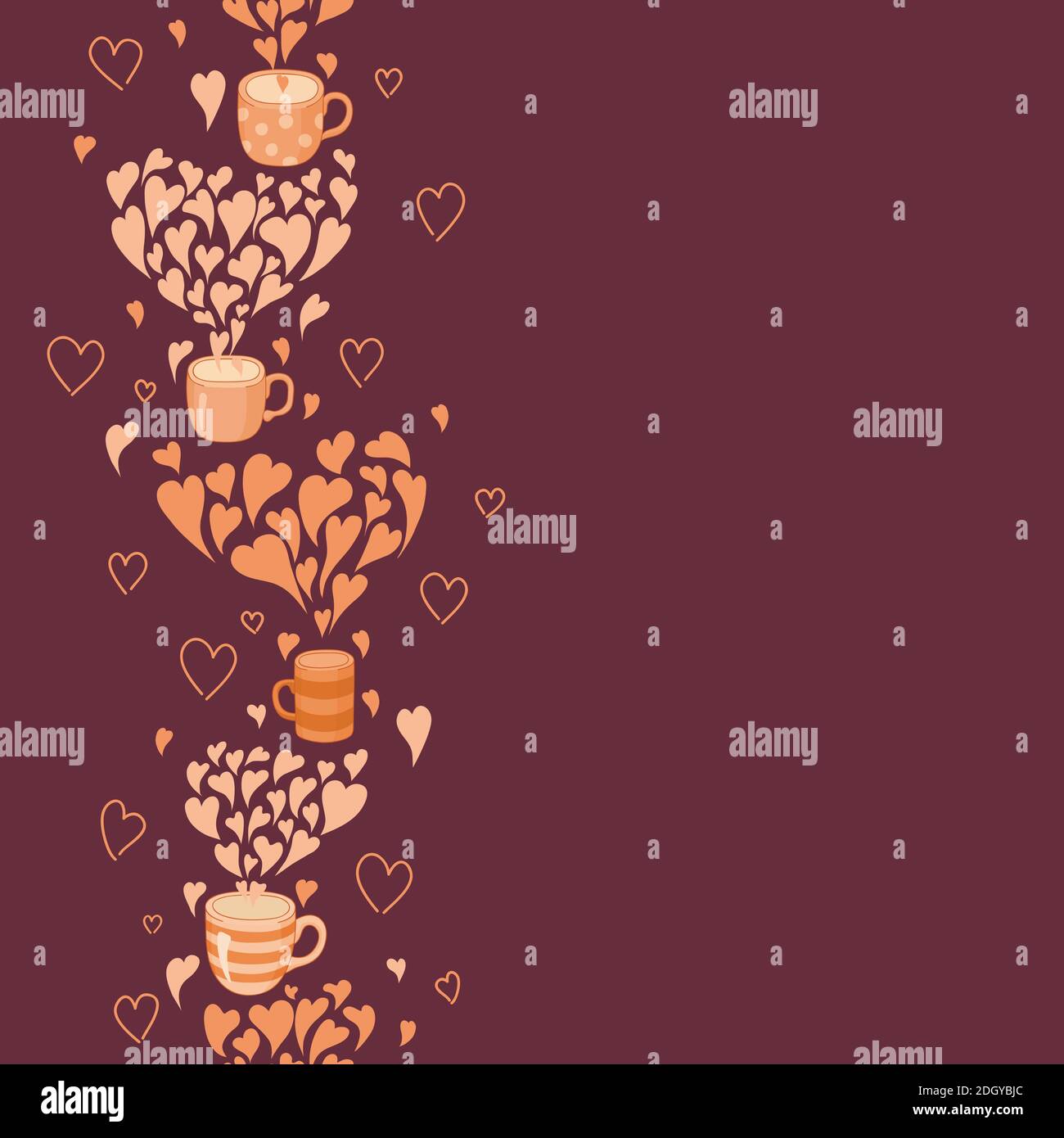 Orange mug on red Stock Vector Images - Alamy