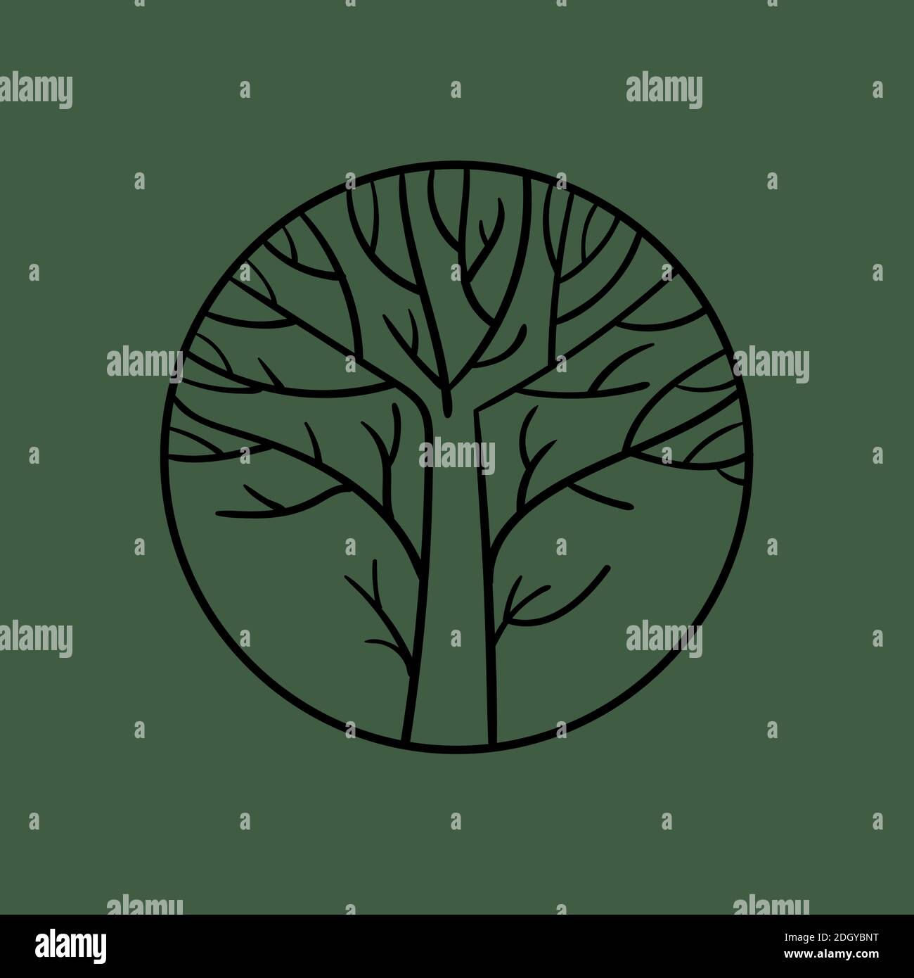 Silhouette of leafless branches Stock Vector Images - Alamy