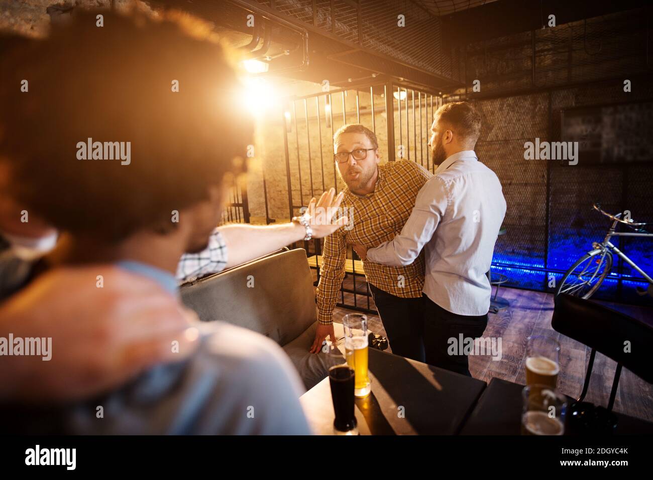 Agressive man bar hi-res stock photography and images - Alamy