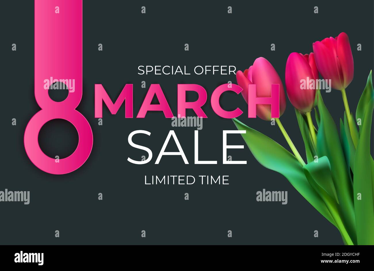8 March sale banner Background Design. Template for advertising, web ...