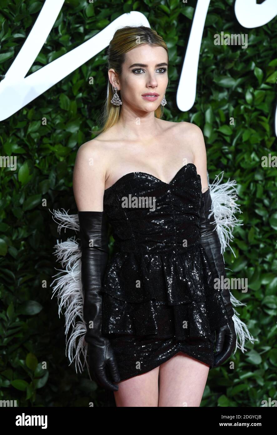 Emma Roberts attending the Fashion Awards 2019 at the Royal Albert Hall ...