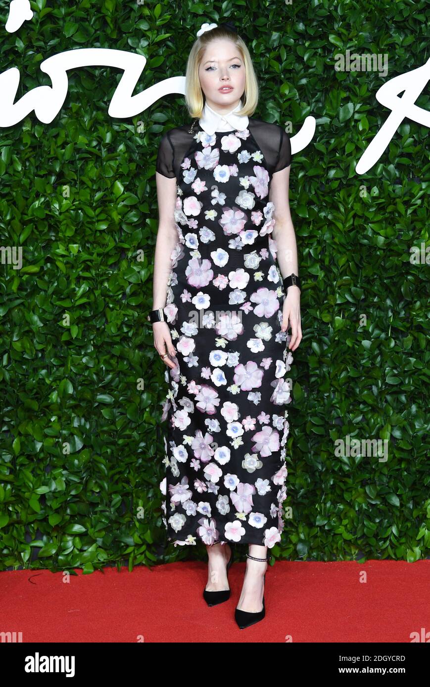 Ellie Bamber attending the Fashion Awards 2019 at the Royal Albert Hall ...