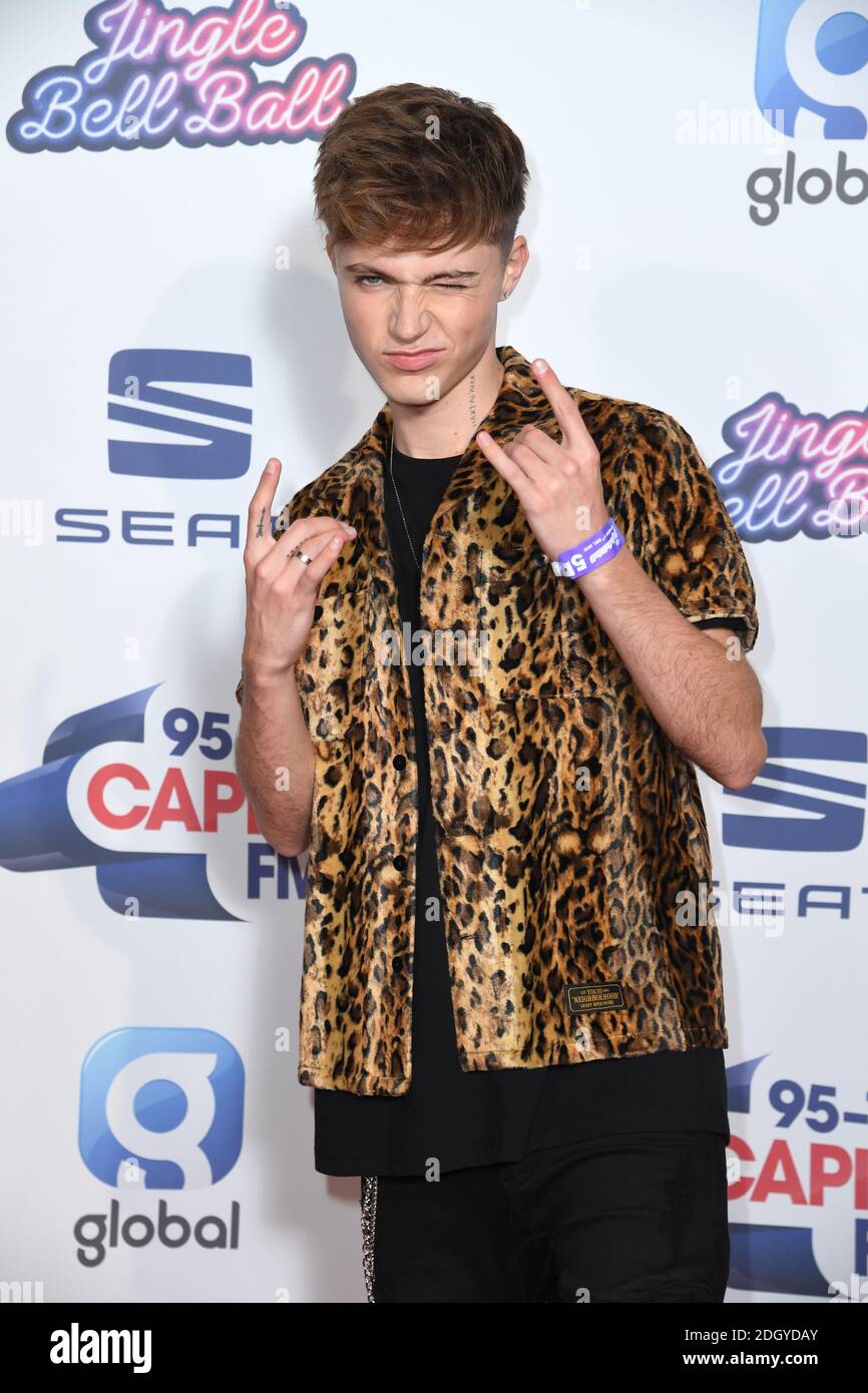 HRVY during the media run on day one of Capital's Jingle Bell Ball 2019 ...